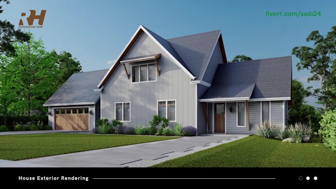 Do house exterior architectural 3d modeling and rendering by Sadi24 | Fiverr