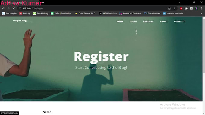 Build web app with react, bootstraps, node, flask etc by Adityakumar197 | Fiverr
