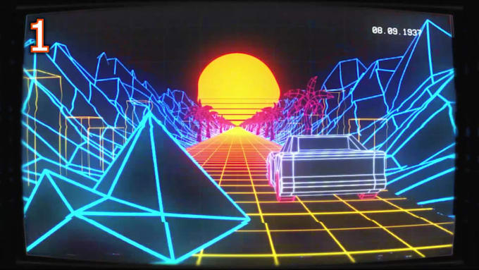 Make 4 different 4k custom retro wave logo animations by Ptsnakeprod ...