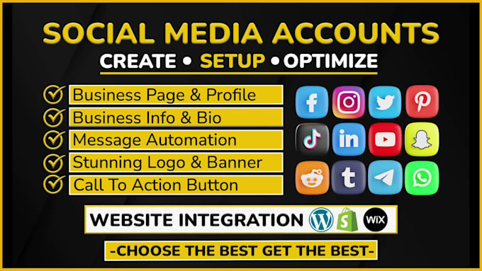Set up perfectly all social media accounts professionally for your ...