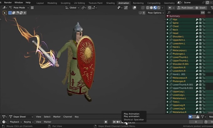 Create 3d low poly retro ps1 psx n64 style character model rig animate ...