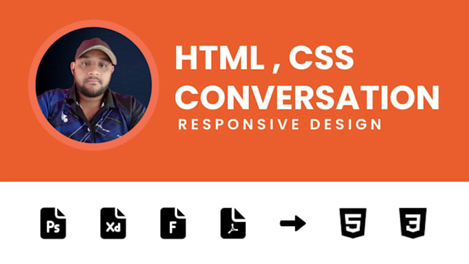Design psd to html css, figma to html, xd to html responsive website by Razzak_romy | Fiverr