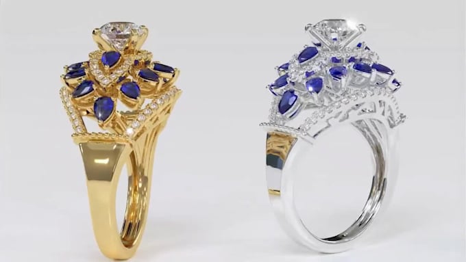 Render high quality 3d jewelry model, cgi jewelry design, 3d jewelry ...