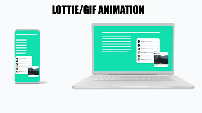 Do lottie json or gif animation for mobile app and website by ...