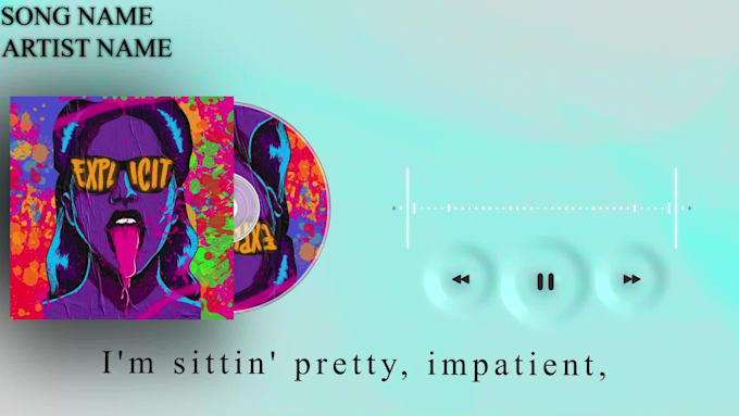 Design music visualizer with lyrics and wordplay by Abhoyavuu | Fiverr