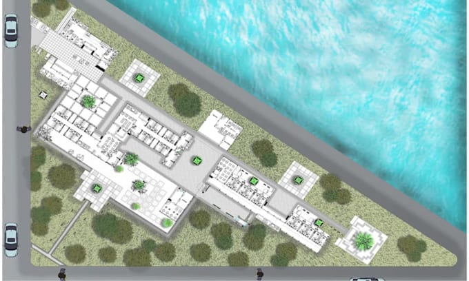 Render 2d floor plan, section, elevation, site plan, master plan in ...