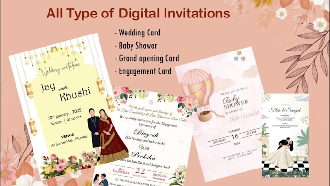Design stunning invitation and event cards that stand out by Jeel_001 ...