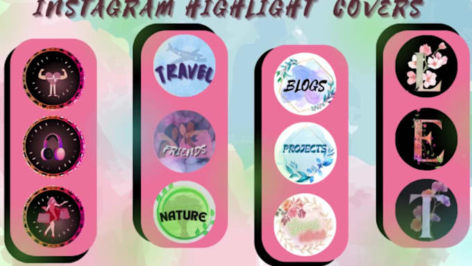 Design unique customized ig story highlight covers by Mtanishaa7 | Fiverr