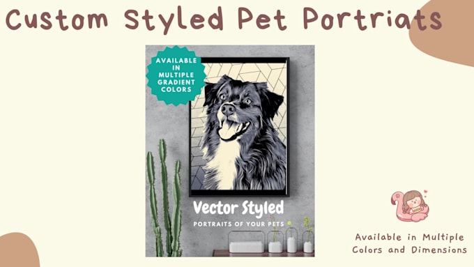 Make customized vector styled digital portraits of your pets by Ahm_fl ...