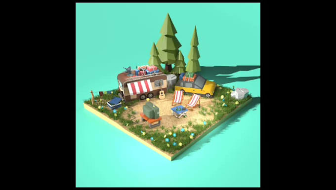 Make low poly 3d models by Umairjaved409 | Fiverr