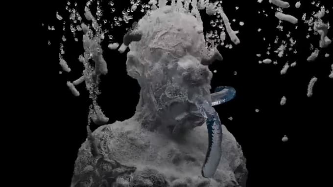 3d liquid simulation water animation, fluid effect 3d vfx liquid ...
