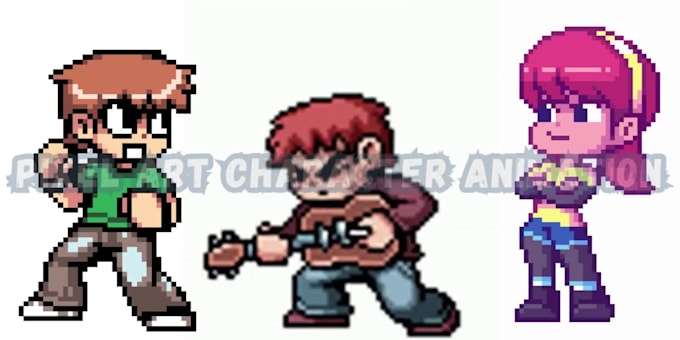 Créer un personnage en pixel art, une animation en pixel, une feuille ...