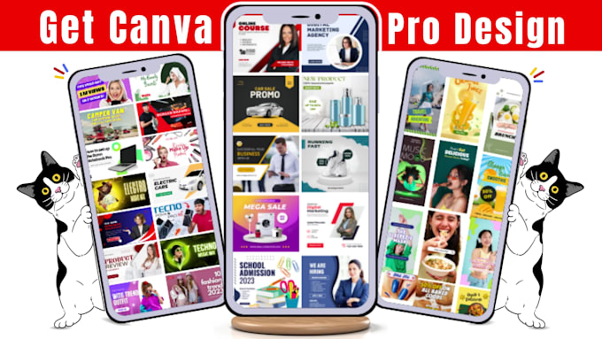 Design canva pro templates for your brand, business, ads, or social ...