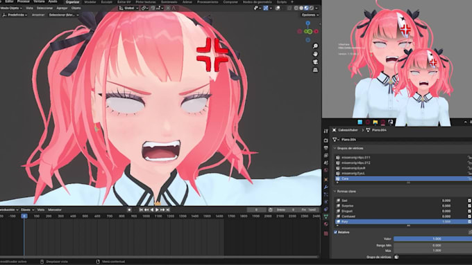 Create a 3d anime style character for your game or vtuber by Jherly ...