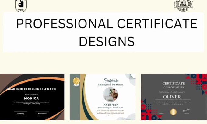 Design professional certificate, award certificate, diploma certificate ...