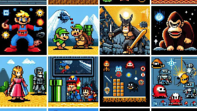 Create 8 Bits16 Bits32 Bits64 Bits Pixel Art Character Animationsprite Sheet By Preeeyumana