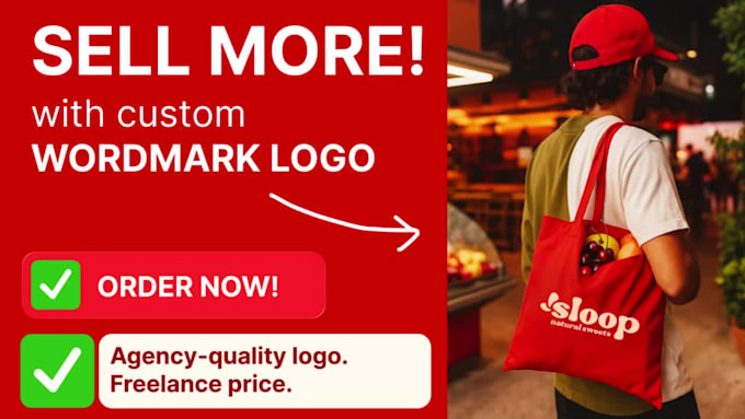 Do a custom playful wordmark logo and brand guide for snack or food ...