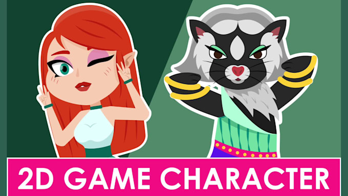 Create 2d game character, for unity mobile game, concept art by ...