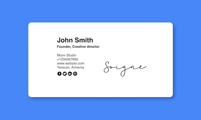 Create a clickable animated email signature with logo animation or ...
