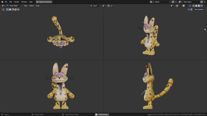 3d character 3d animation, rigs for game in blender, unity 3d, unreal engine 5 by Amir_sohail_7 ...