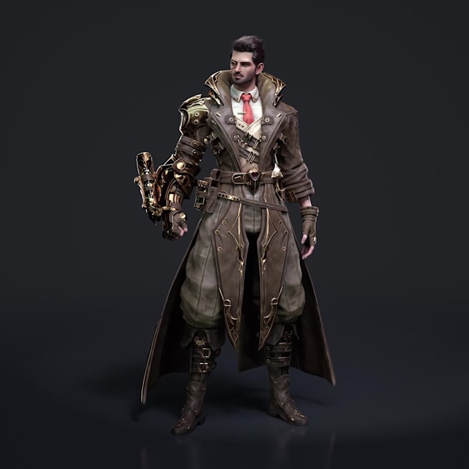 Model 3d game character, design props, 3d game assets, weapon and art ...