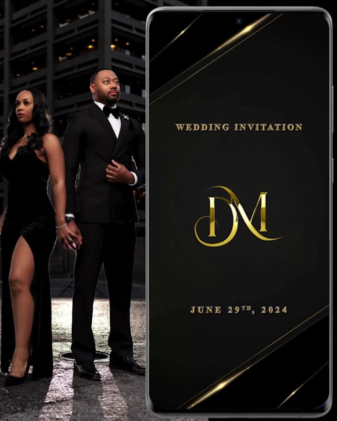 Make luxury animated wedding invitations by Pandusetiawan | Fiverr