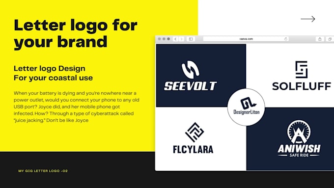Design eye catching letter logo for your brand by Designerliton | Fiverr
