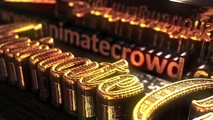 Create custom 3d gold logo animation by Animatecrowd | Fiverr