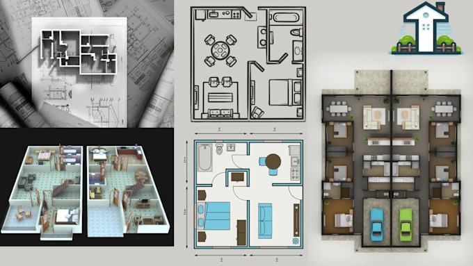 Redraw accurate 2d and 3d floor plans for real estate by Booommood | Fiverr
