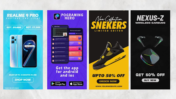 Design animated html5 banner ads for google display ads by M_afser | Fiverr