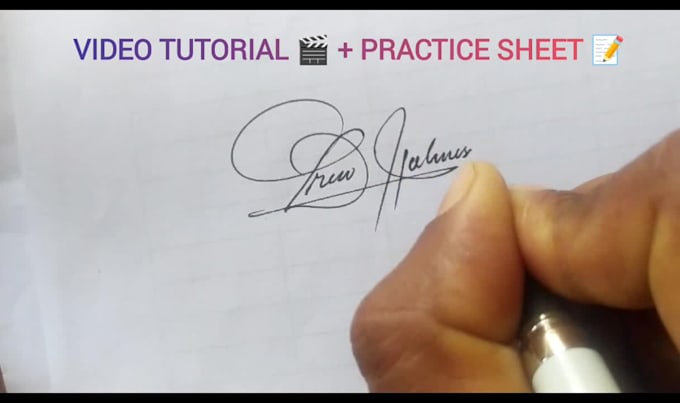 Do personal real hand signature logo with video tutorial by ...