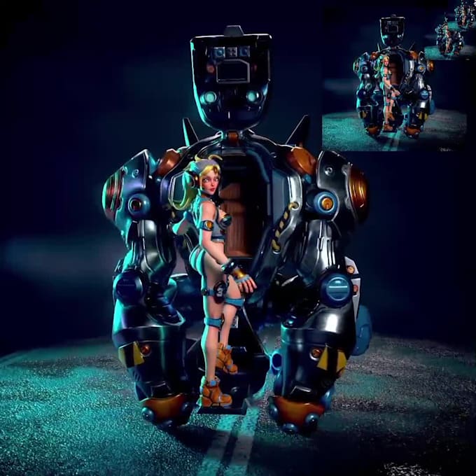 Do 3d 2d character animation 2d 3d character modeling 2d 3d cartoon ...