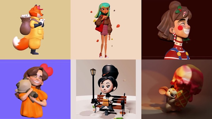 Create disney and pixar style character modelling for you by Polly_baek ...