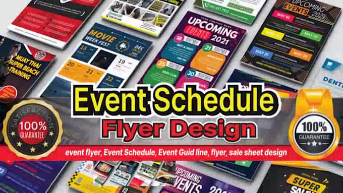 Design event schedule flyer, one sheet, dl flyer in 6hrs by Nathi_72 ...