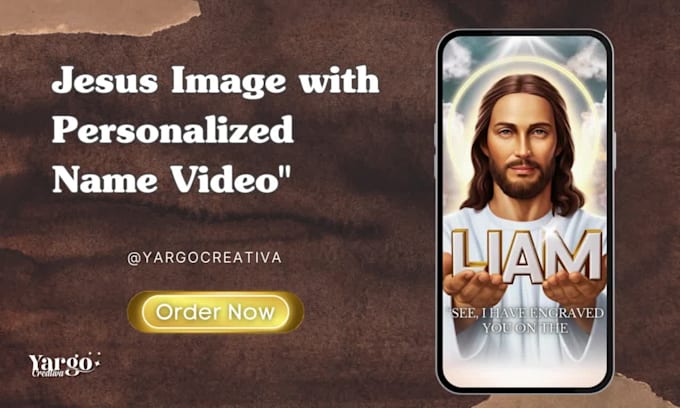 Custom jesus image with name and bible verse by Vismel_veloz | Fiverr