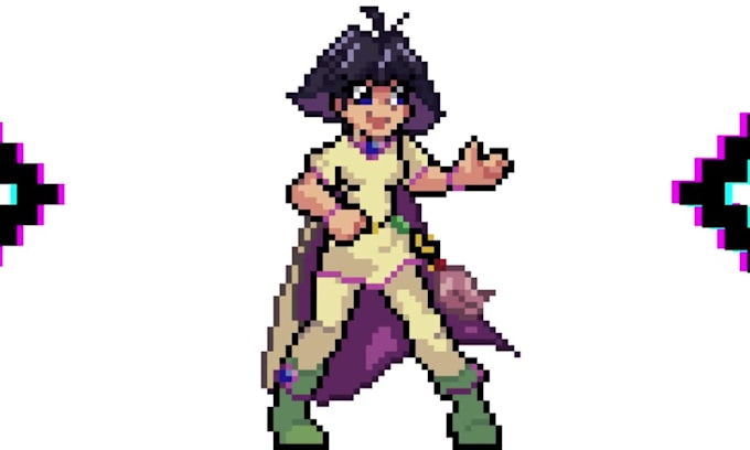 Animate pixel character, pixel game art, 2d sprite sheet, 2d pixel art ...