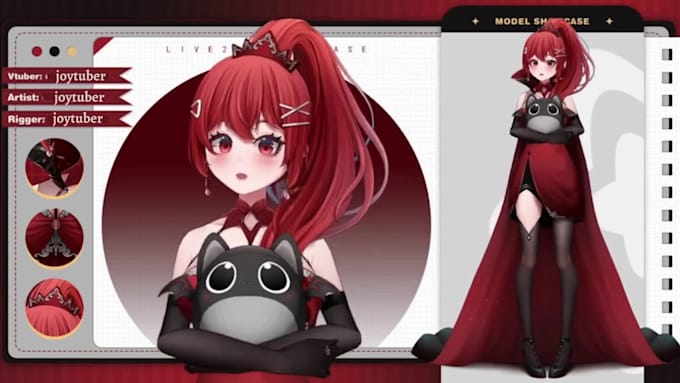 Draw and rig 2d vtuber model,live2d rigging,vtuber design,anime, vtube ...