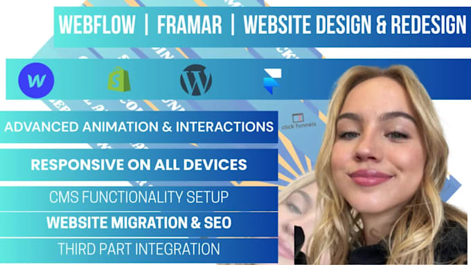 Customise webflow framer template fix design framer webflow website as ...