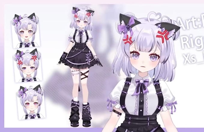 Draw and rig live2d vtuber model, 2d vtuber rigging, vtuber model, 2d ...