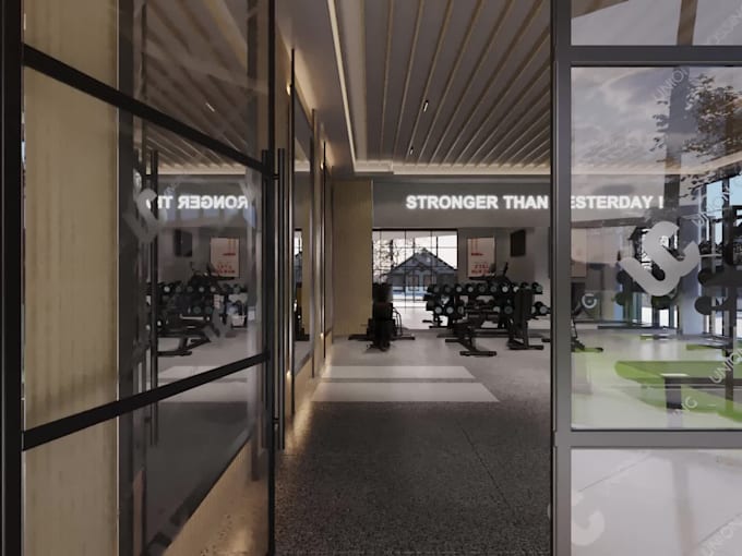 Render your gym interior and exterior animation by Iftikharahmadar | Fiverr