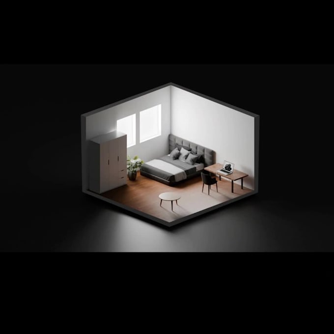 Design realistic room in to 3d isometric by Ahsanzahid667 | Fiverr
