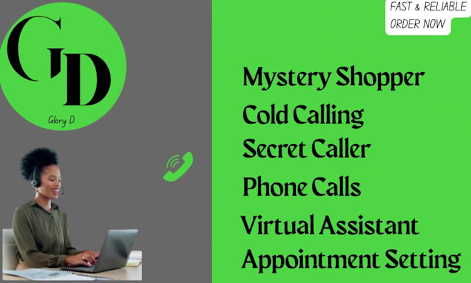 Your mystery shopper, secret caller, phone cold calling, virtual assistant by Glory_0001 | Fiverr