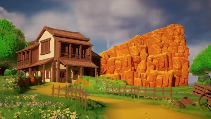 Design 3d environments for games and animation in blender, unity, ue5 ...