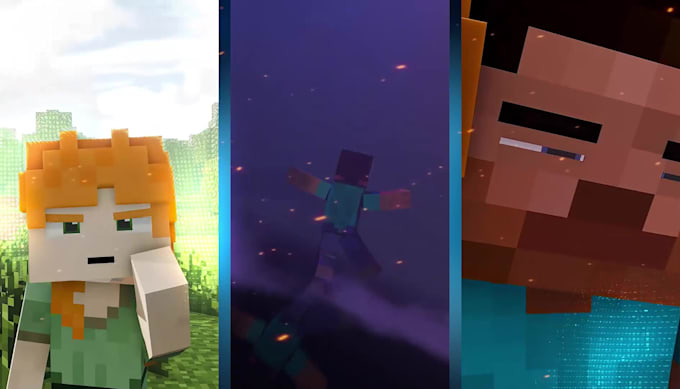 Make a short minecraft animation for youtube shorts by Dinexzzy | Fiverr