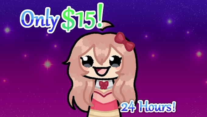 Draw a chibi pngtuber vtuber model quick 24 hours by Mayosumii | Fiverr
