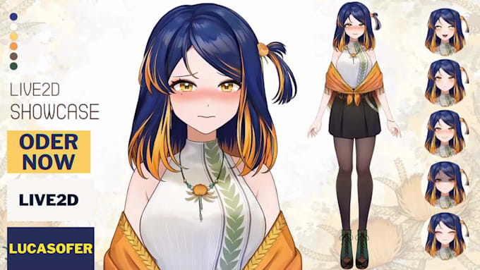 Create and rig live2d vtuber model, live2d rigging, 2d anime by ...