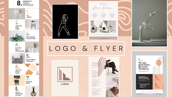 Design flyers in a minimal style by Artdesignerrin | Fiverr