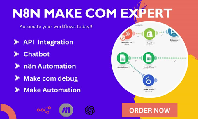 Automate workflows with make com and n8n expertly by Harper_elijah_ | Fiverr