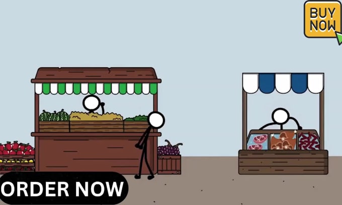 Draw or animate a stick figure or stickman,2d stickman animation,doodle ...