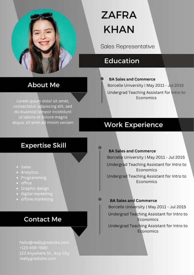 Design resume or cv by Sana_mansha | Fiverr
